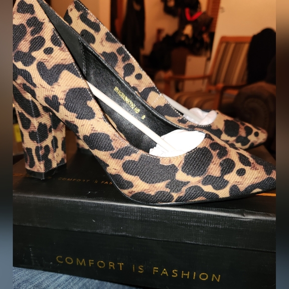 IDIFU | Shoes | Idifu Leopard Print Block Heels | Poshmark
